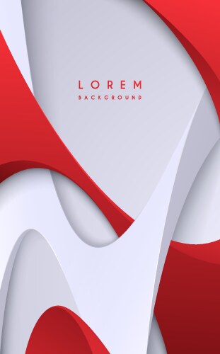 Abstract red and white shapes background Vector Image