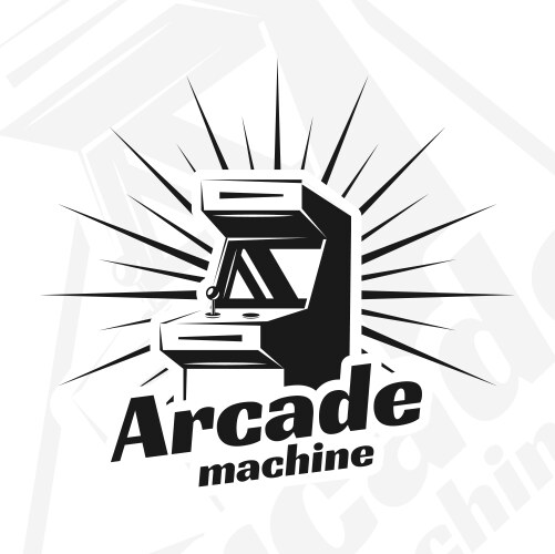 Arcade center games machines pictograph depicts Vector Image