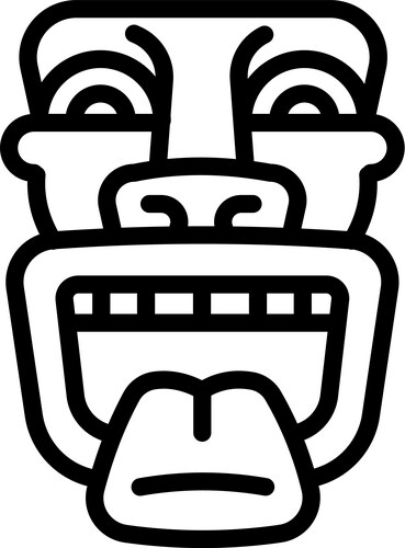 Emoji Aztec Outline Vector Images (51)