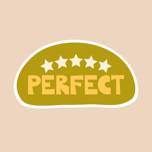Great - sticker design Royalty Free Vector Image