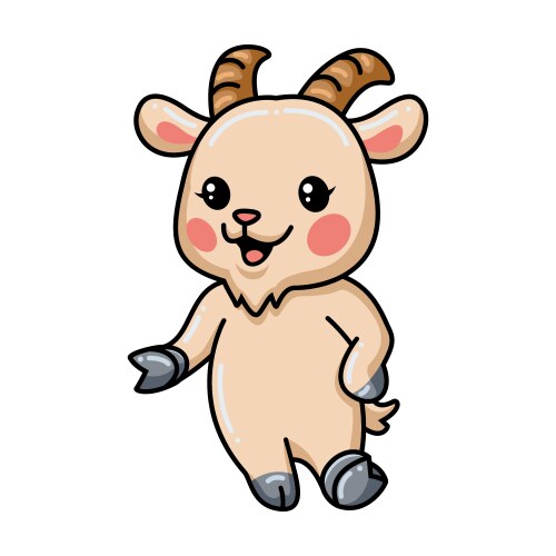 Cartoon goat character Royalty Free Vector Image