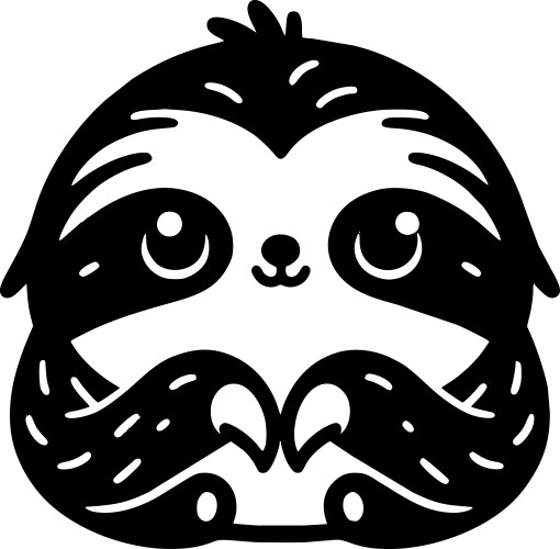 Sloth Black and White Vector Images (over 920)
