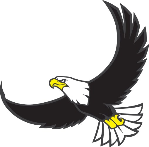 Flying eagle Royalty Free Vector Image - VectorStock