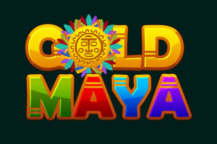 Gold maya - textured text for your games Vector Image