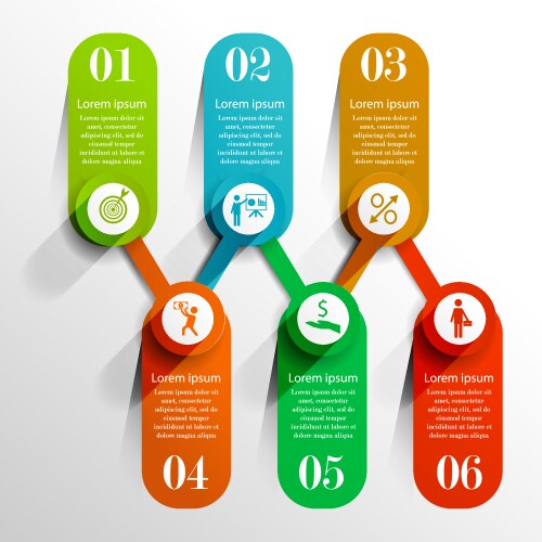Horizontal wave infographic timeline web template Vector Image