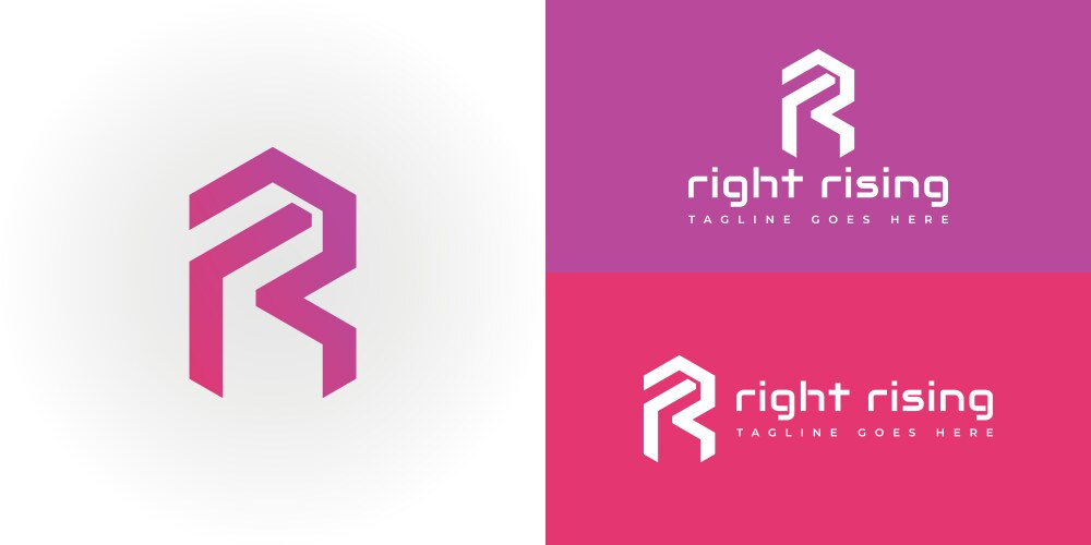 Abstract initial double latin letter r logo Vector Image