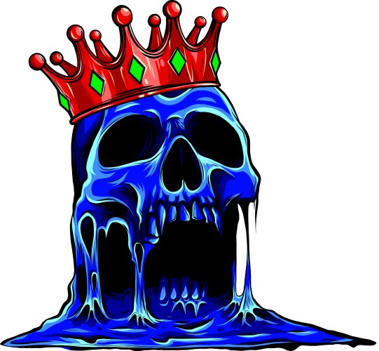 Demon devil and skull head Royalty Free Vector Image