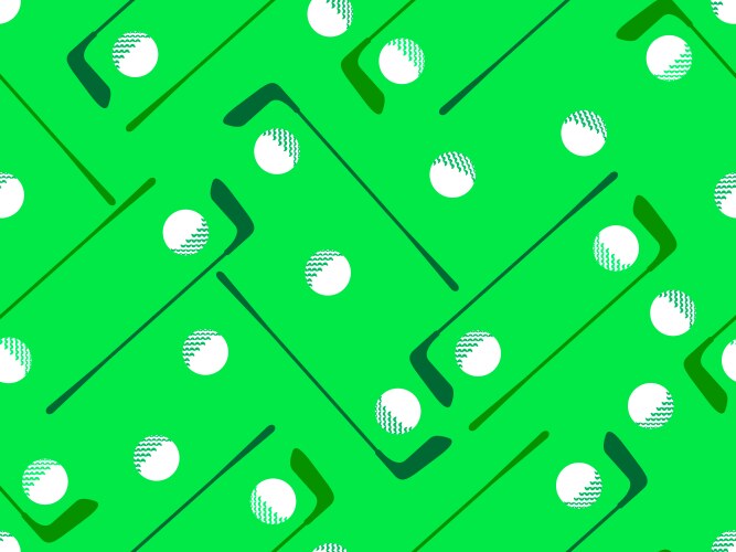 Seamless pattern with golf clubs and balls Vector Image