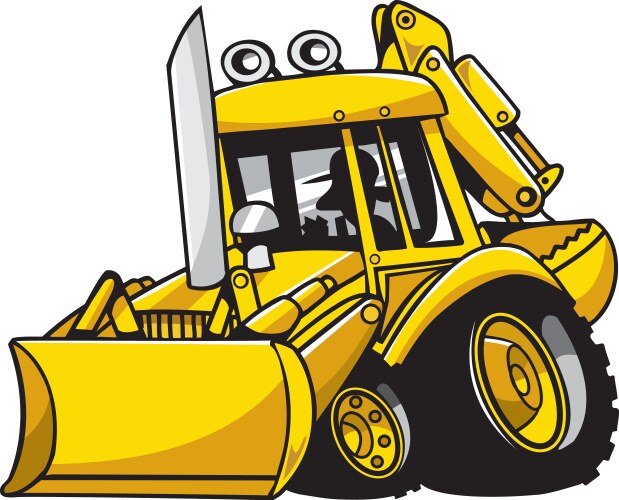 Backhoe Cartoon Vector Images (over 720)