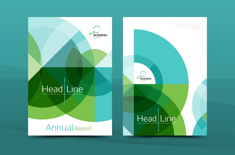 Clean geometric design annual report cover Vector Image