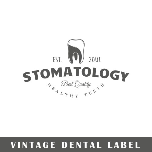 Letter m tooth dental logo design Royalty Free Vector Image