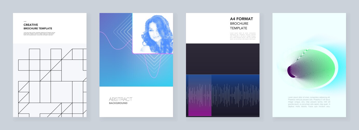 Minimal brochure templates magazine leaflet Vector Image