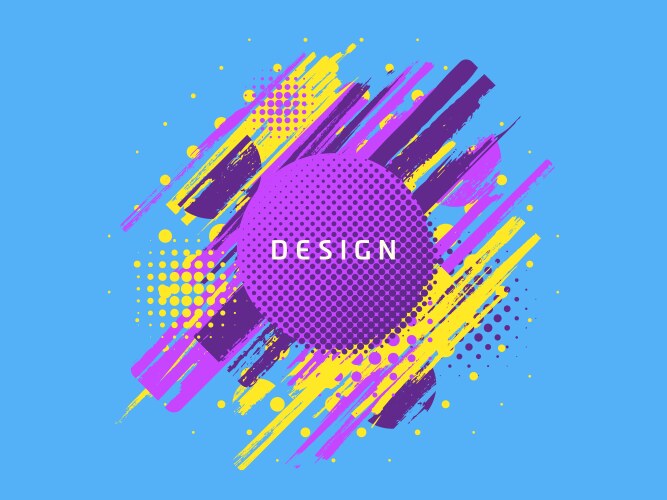 Paint brush promotion template design Royalty Free Vector