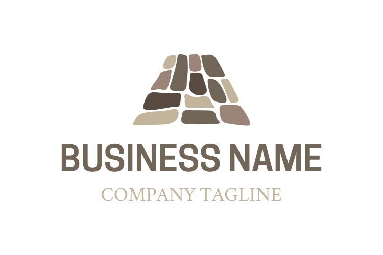 Simple landscaping and pavement logo Royalty Free Vector
