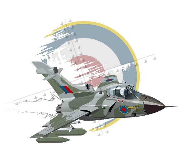F-16 fighting falcon cartoon character Royalty Free Vector