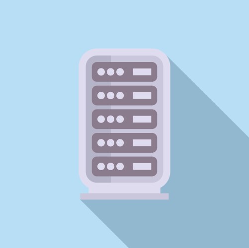 Flat design data server icon Royalty Free Vector Image