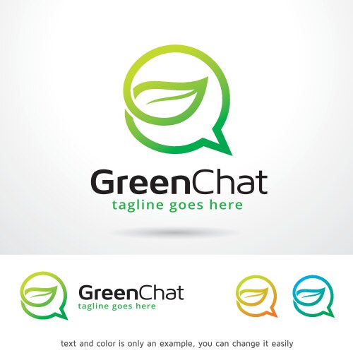 Chat bubble logo and symbol template Royalty Free Vector