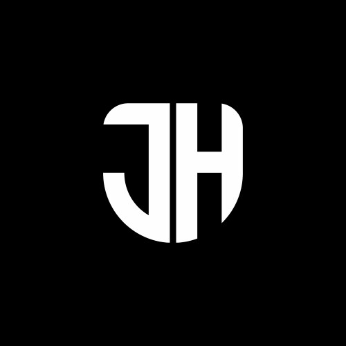 Hj logo monogram with slash style design template Vector Image