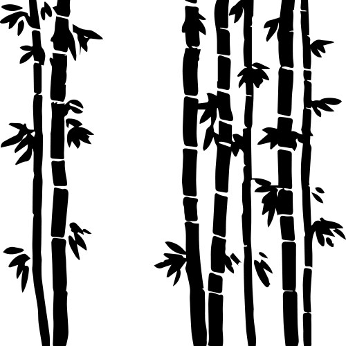 Black bamboo pattern Royalty Free Vector Image