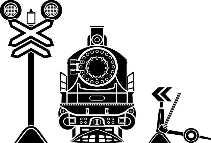 Railway tunnel with train hand drawn outline Vector Image