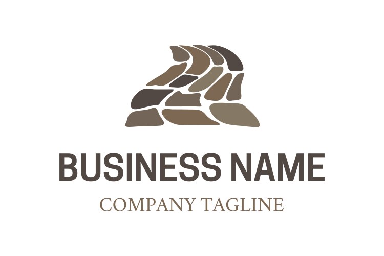 Simple minimalist landscaping and pavement logo Vector Image