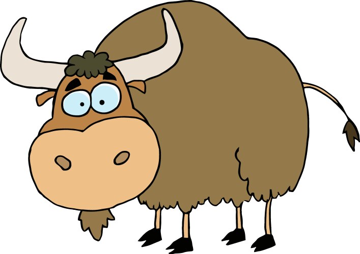 Yak cartoon Royalty Free Vector Image - VectorStock