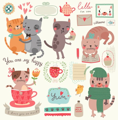 Set Cute Vector Images (over 690,000)