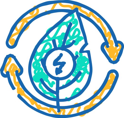 Conversion biomass energy icon color Royalty Free Vector