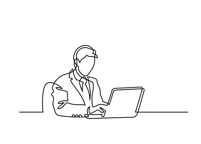 Angry businessman destroying smashing computer Vector Image