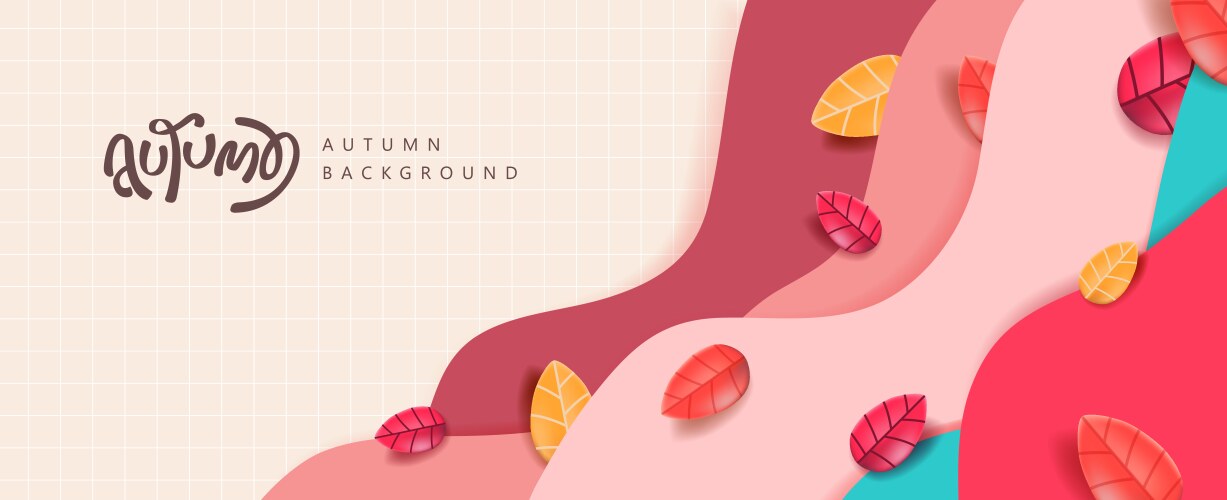 Autumn banner background Royalty Free Vector Image