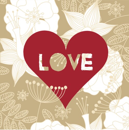 Grunge background with heart Royalty Free Vector Image