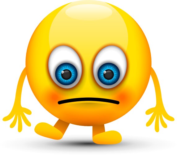 Slightly frowning emoticon Royalty Free Vector Image