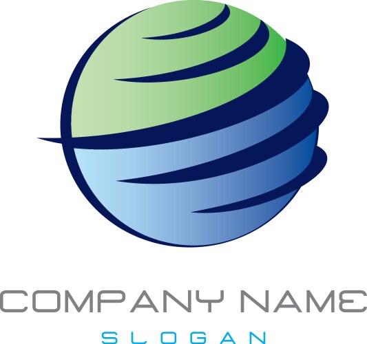 Abstract globe logo Royalty Free Vector Image - VectorStock