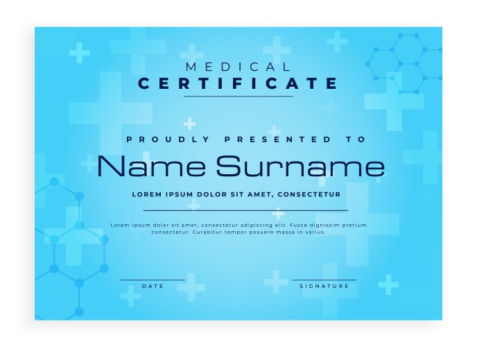 Certificate Template Medical Vector Images (over 1,300)