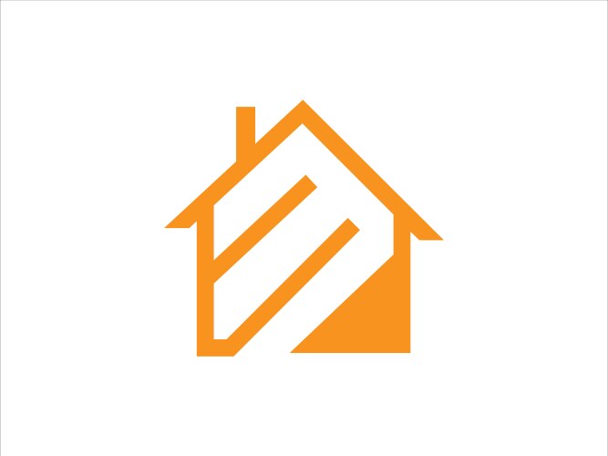 Simple house logo design Royalty Free Vector Image