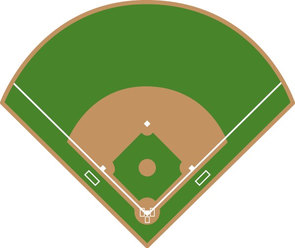 Baseball field Royalty Free Vector Image - VectorStock