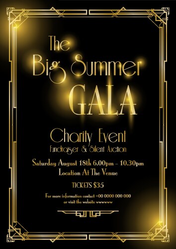 Gala art deco background Royalty Free Vector Image