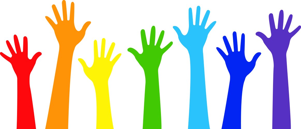 Hands up Royalty Free Vector Image - VectorStock