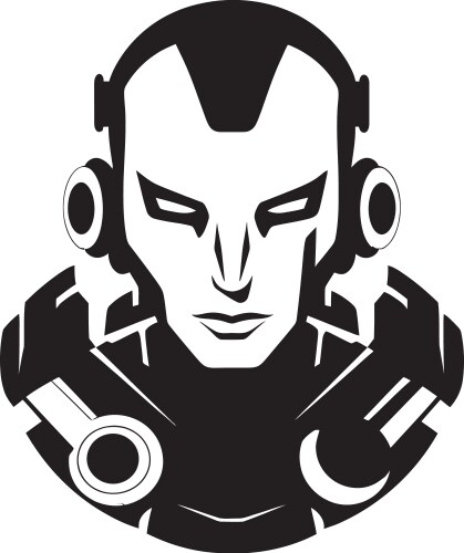 Mechanical marvel cyberrobot icon digital Vector Image