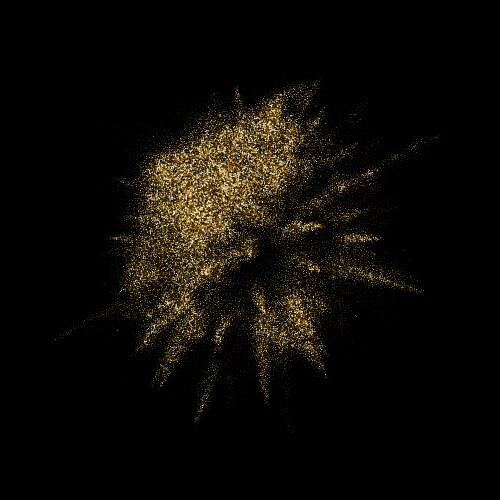 Golden glitter splatter explosion blast Royalty Free Vector