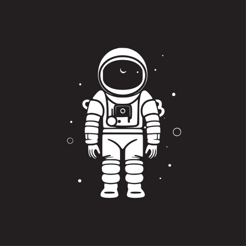 Astronaut - minimalist and simple silhouette Vector Image