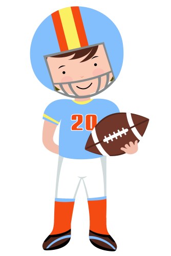 American football referee colored cartoon Vector Image