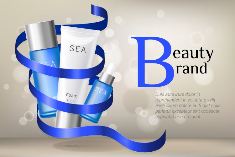 Cosmetic tube ads Royalty Free Vector Image - VectorStock