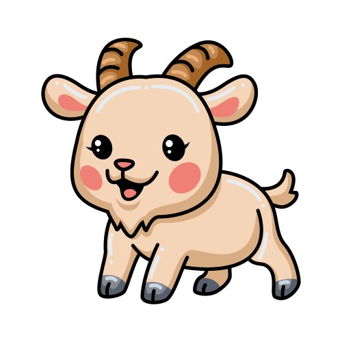 Cartoon goat character Royalty Free Vector Image