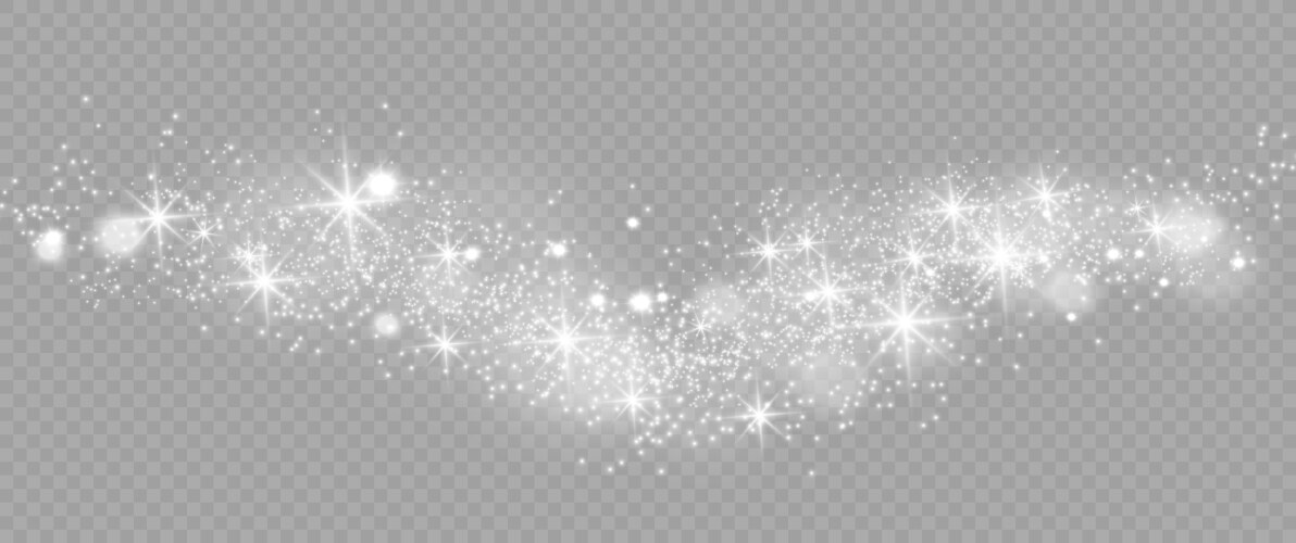 White dust sparks Royalty Free Vector Image - VectorStock