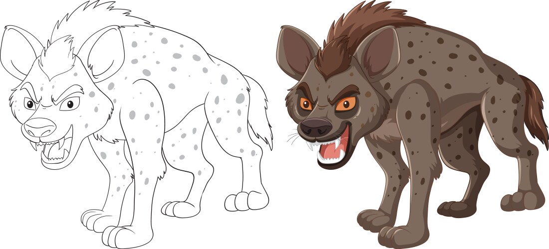 Hyena Coloring Vector Images (over 390)