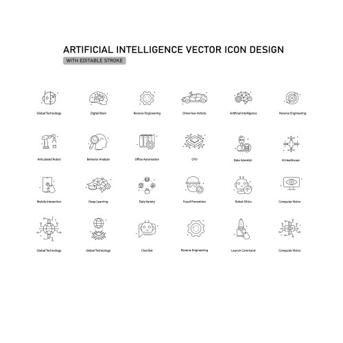 Ethical automation and ai responsibility icon Vector Image