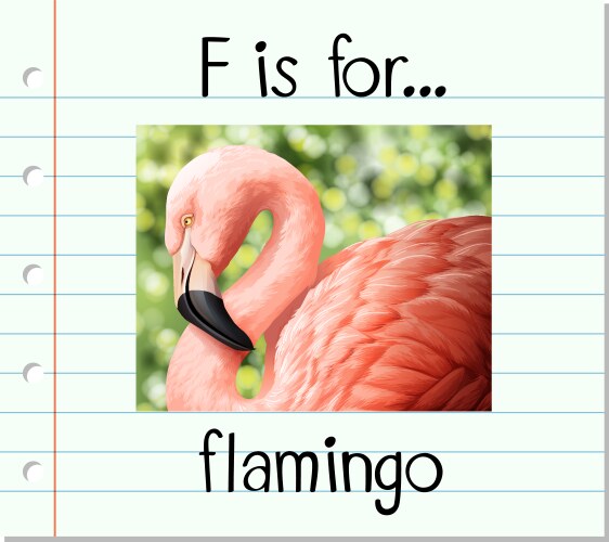 Flashcard letter f is for fire Royalty Free Vector Image