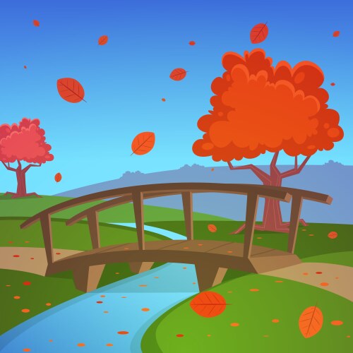 Autumn farm landscape Royalty Free Vector Image