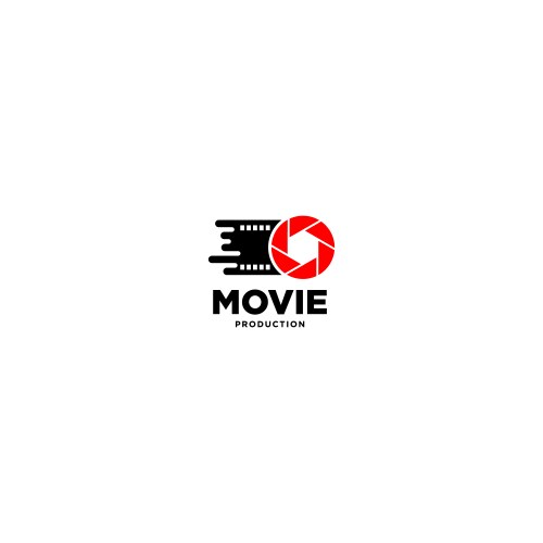 Snail cinema movie video simple art film logo Vector Image